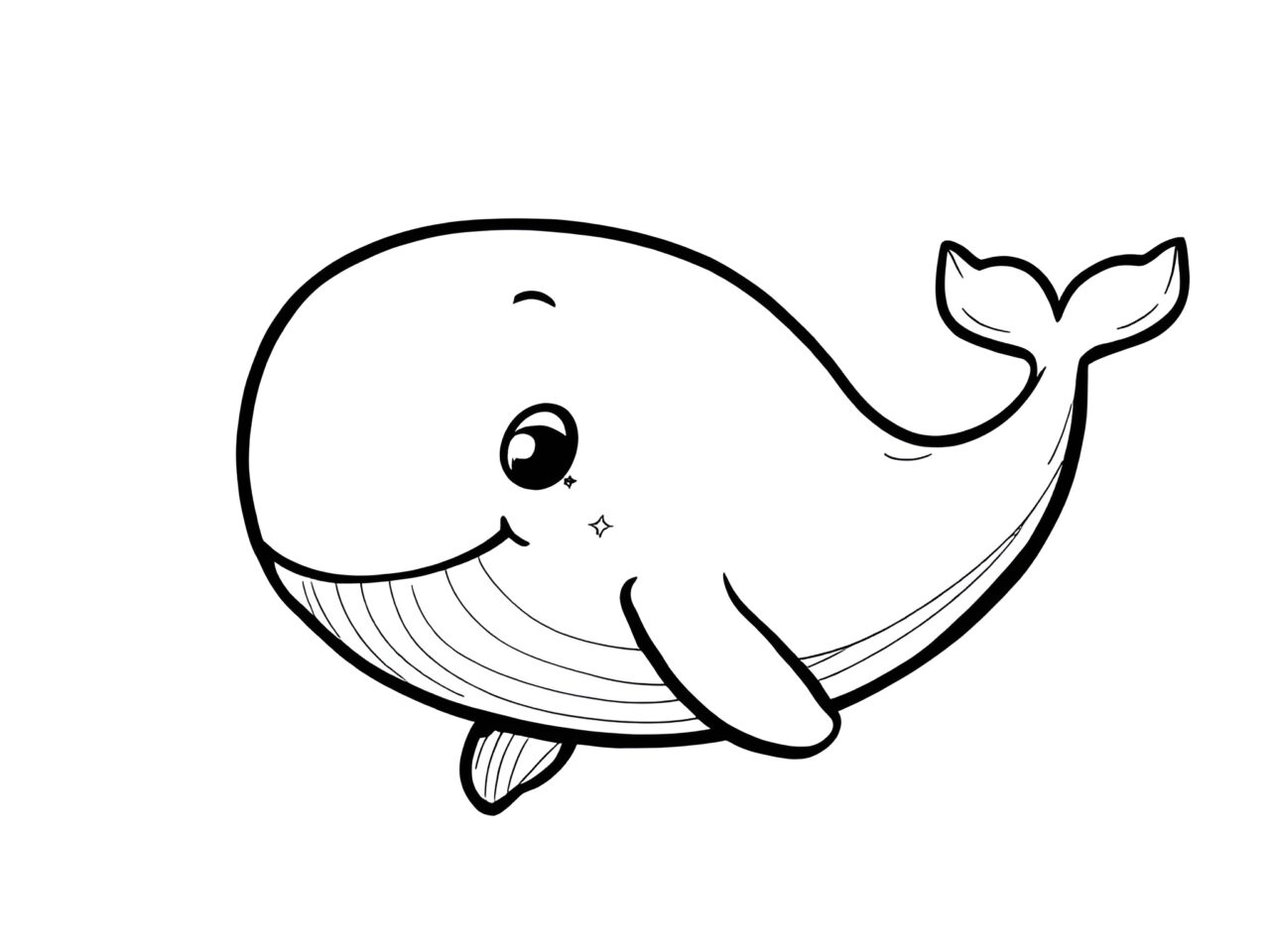 Ausmalbild Wal 🐋 - MOWOLI 🌈 Deine bunte Kinderwelt!