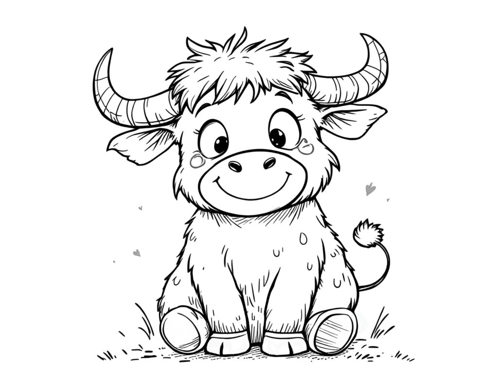 Ausmalbild Wasserbüffel 🐃 - MOWOLI 🌈 Deine bunte Kinderwelt!